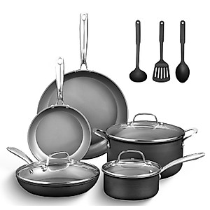 Granitestone 13 Pc Ceramic Pots and Pans Set Non Stick Cookware Set, Kitchen Cookware Sets, Pot and Pan Set, Hard Anodized Ceramic Cookware Set, Nonstick Cookware Set, Dishwasher Safe