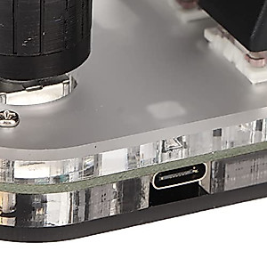 Naroote Mini Gaming Keyboard, 3 Knobs Customized Mini Keyboard 9 Keys RGB Backlit 1200 MAh for Gaming (Black)