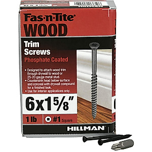 Fas-n-Tite 48329 Trim Screws, Black 0.625 inches