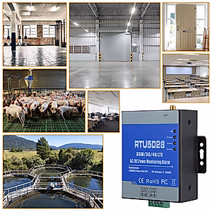 RTU5028 GSM Power Voltage Status Monitoring Alarm, Connection Remote Controling, Power Failure/Recover Alert 100-240V(US)