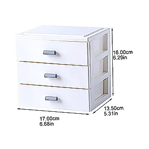 NUOBESTY Box Storage Box Small Storage Container Sundries Organizer Storage Drawers Desktop Stackable Organizer Drawers Small Container Sundry Holder Storage Bins Storage Case White Pp