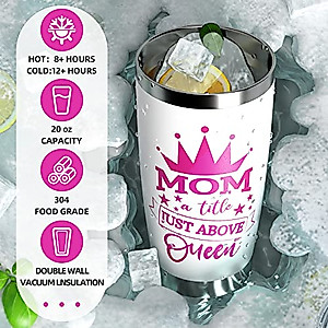 Mothers Day Gifts for Mom, New Mom, Mother in Law, Stepmom - Best Mom Gift idea for Christmas Valentines Day, Birthday Gifts for Mom, Gifts for Mom from Daughter, Son - 20oz Coffee Tumbler for Mom