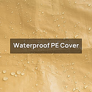 Bestmart 10x20ft Heavy Duty Carport with Sidewalls, Portable Shed Outdoor Storage Shed Canopy,Beige