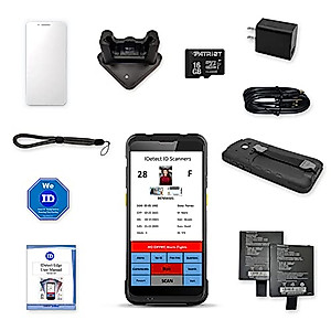 IDetect Quantum Edge Age Verification ID Scanner for Bars and Clubs - Passport, ID and Drivers License Reader - Includes Handheld Scanner, Outer Carry Case, & Accessories - Stops Unwanted IDs (V2)