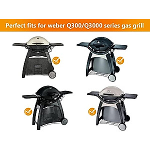 Hisencn 65032 Burner Tube Set for Weber Q300, Q320, Q3000, Q3200 Gas Grills, 304 Stainless Steel Grill Burner kit Replacement for Weber Q Series 60036, 80385, 13122, 404341, 57060001, 586002