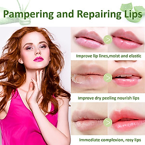 LZYLLS 6 Pack Aloe Vera Lipstick,Long Wear Nourishing Lip stick,Waterproof Moisturizing Color Changing Lip Balm Lipstick,Lip Gloss,Magic Temp Color Change Matte Lip Gloss Makeup