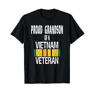 US Military Family Proud Grandson of a Vietnam Veteran T-Shirt