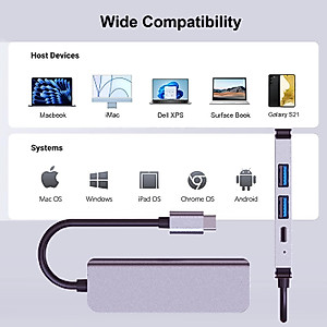 QCEs USB C to HDMI Hub Dock for Switch, Portable Switch Dock HDMI TV Adapter with USB 3.0, PD Fast Charging Compatible with Nintendo Switch, MacBook Pro iPhone 15 Pro Max, Samsung Dex
