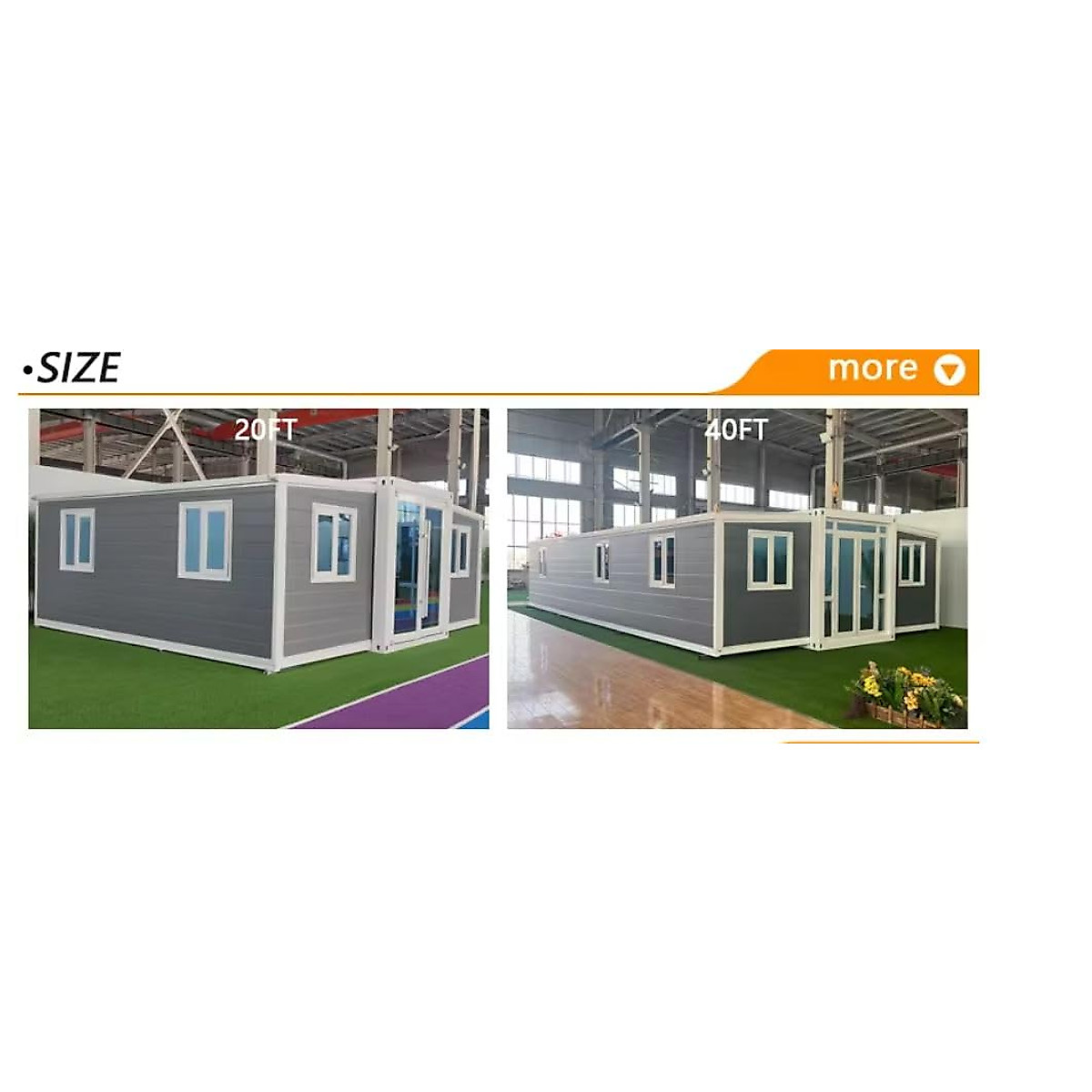 40 ft Mobile Home, Expandable Container House, 3 Bedrooms, One Living Room, One Kitchen, One Bathroom, 12KW Power Consumption Custom Design Container Mobile House Extendable Container House