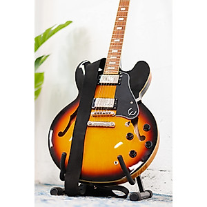 Levy's Leathers 2" Suede Leather Guitar strap; Black (M12OH-V2-BLK)