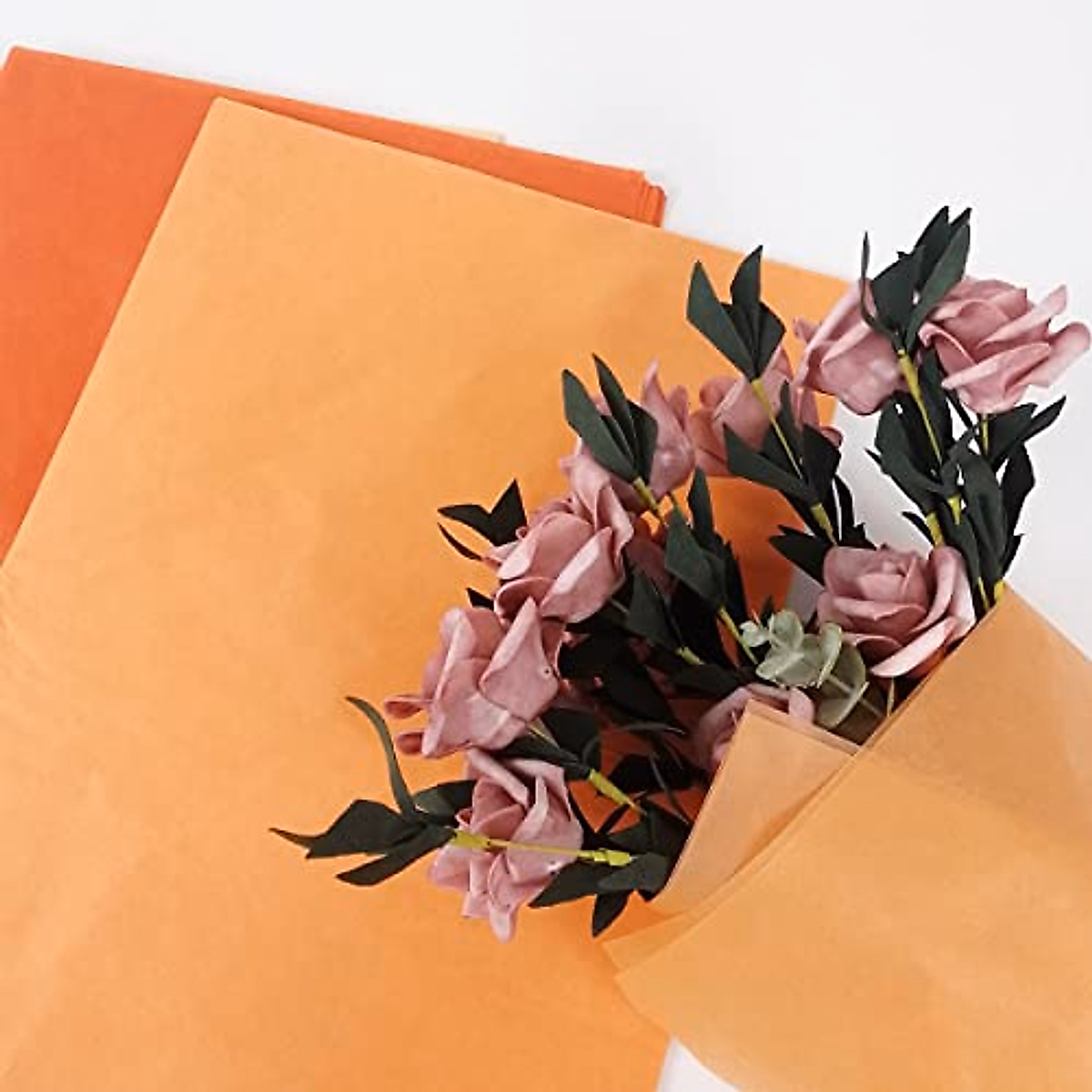 120 Sheet Assorted Orange Thanksgiving Tissue Paper Bulk, 15 x 20 Inch Fall Paper Gift Wrap Tissue Paper Autumn Art Paper Crafts for Harvest Fall Thanksgiving DIY Craft Gift Bags Decorations