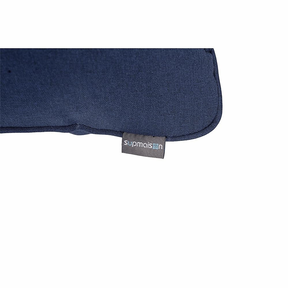 SUPMAISON Pack of 2 Outdoor Deep Seat Cushion Set, 24 x 24, Fade Resistant, Deep Seat Bottom and Back Cushion for Chair, Sofa, and Couch, zipper, foam (Navy Dobby)