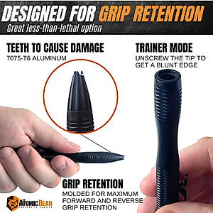 The Atomic Bear Stealth Pen Pro Tactical Pen for Self Defense - Enhanced Writing Survival Pen with Glass Breaker to Escape & Defend - Bonus Training to Protecting Yourself - Great Gift for Men