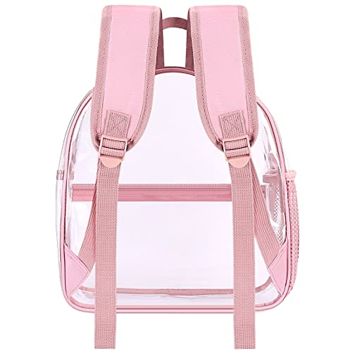 Mossio Clear Bags for Women, Clear Mini Backpack Stadium Approved with Wider Shoulder Straps Rose Gold