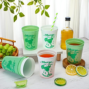 Ninehaoou 16 Pack Margs and Matrimony Bachelorette Party Cups Bachelorette Party Supplies 16oz Reusable Bridal Party Cups Cowgirl Cups Bridal Shower Favors for Groovy Bride Bridesmaid Bach Party