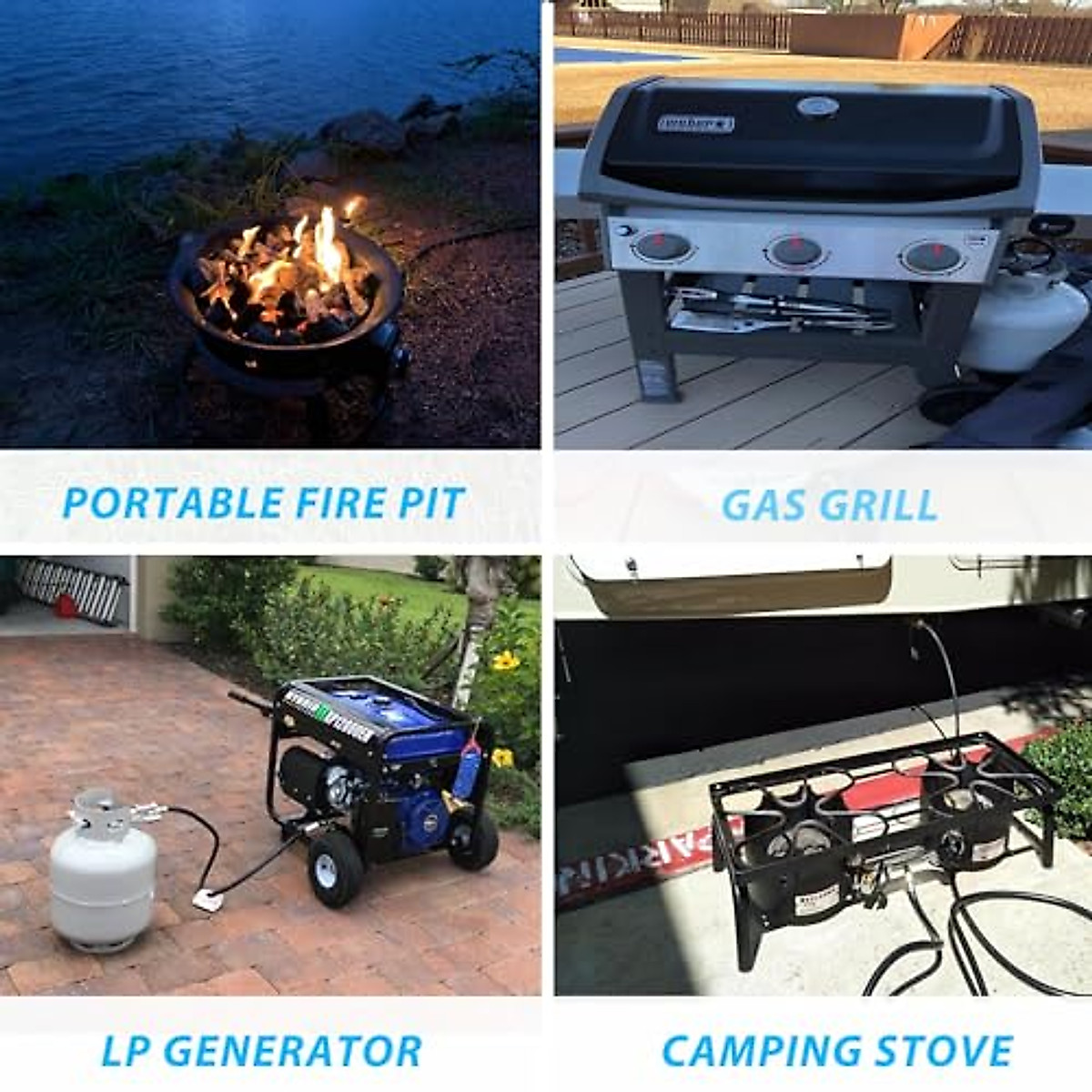 12 Ft Quick Connect Propane Hose for Rv to Grill,Portable Fire Pit, Barbecue Grill, Camping Cook Stove to Quick Connection Interface, with 1/4" Quick Key Connect Plug X 3/8" Female Flare