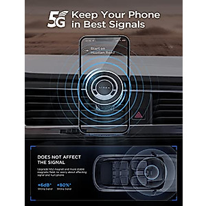 LISEN Fits MagSafe Car Mount Upgrade 18 Magnets Fit iPhone 14 Pro Max Car Holder Mount Super Stable Magnetic Phone Holder for Car Air Vent for Magsafe iPhone 12/13/14 Pro Max Mini All Phones