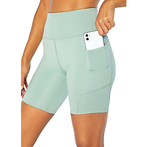 Marika Women's Lex High Rise Pocket Short, Blue Surf, Medium