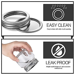 KAMOTA Mason Jars 8 oz With Regular Silver Lids and Bands, Ideal for Jam, Honey, Wedding Favors, Shower Favors, DIY Spice Jars, 24 PACK, 30 Whiteboard Labels Included