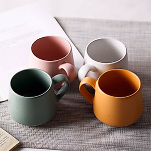 Cutiset 13 Ounce Multicolor Ceramic Coffee Mugs, Unique Glazed Microwave Safe and Oven Safe Coffee Mug,for Tea,Coffee and Hot Chocolate,Set of 4