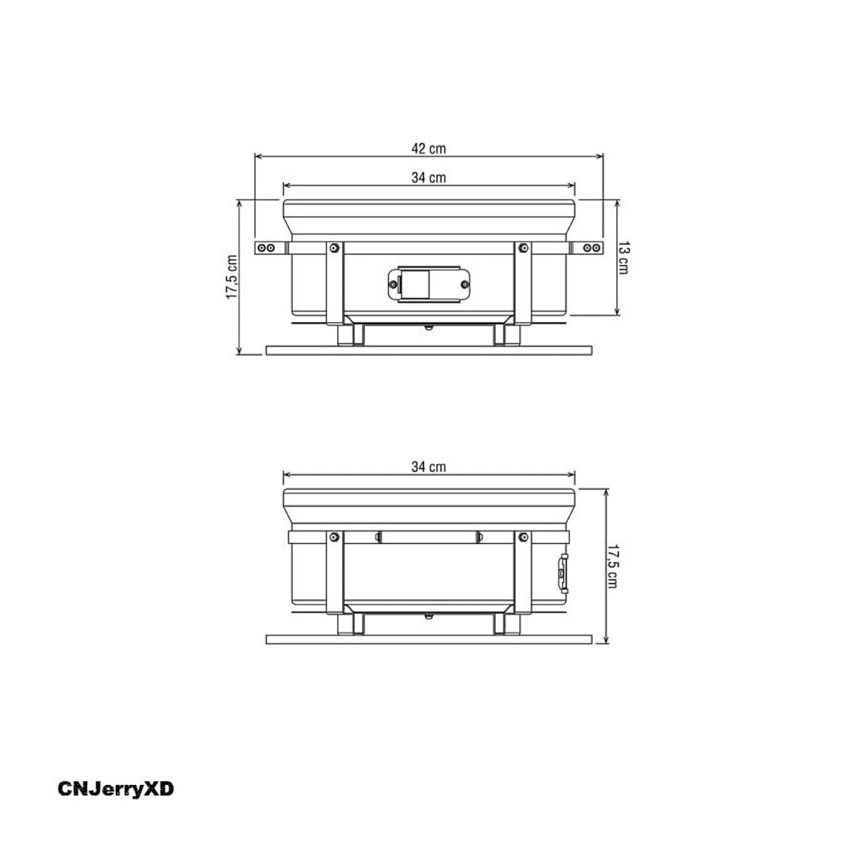 CNJerryXD Round Table Ceramic Grill Garden Outdoor Camping Portable Ambience BBQ Grill (13.4 Inch)