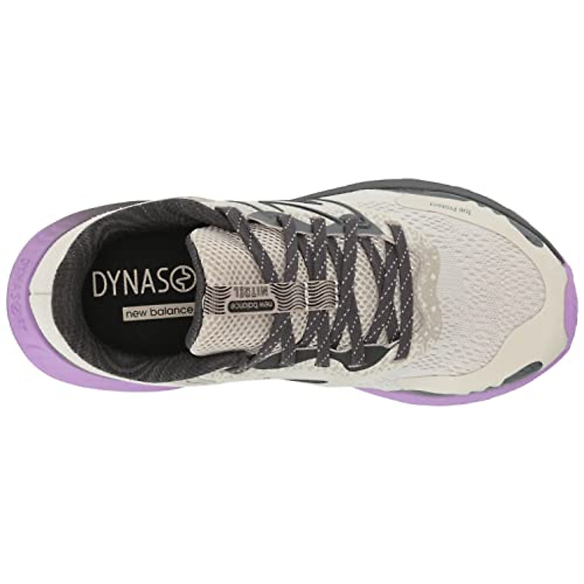 New Balance Women's DynaSoft Nitrel V5 Trail Running Shoe, Timberwolf/Phantom/Electric Purple, 8 Wide