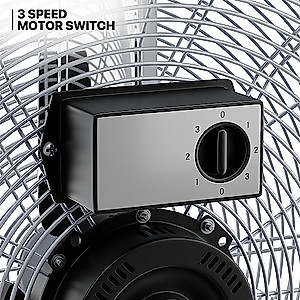 mollie 25 Inch Industrial High Velocity Floor Drum Fan with 3 Speed Heavy Duty Metal Adjustable Tilt Portable Air Circulator for Home Bedroom Garage Commercial Use, 5270 CFM, Silver