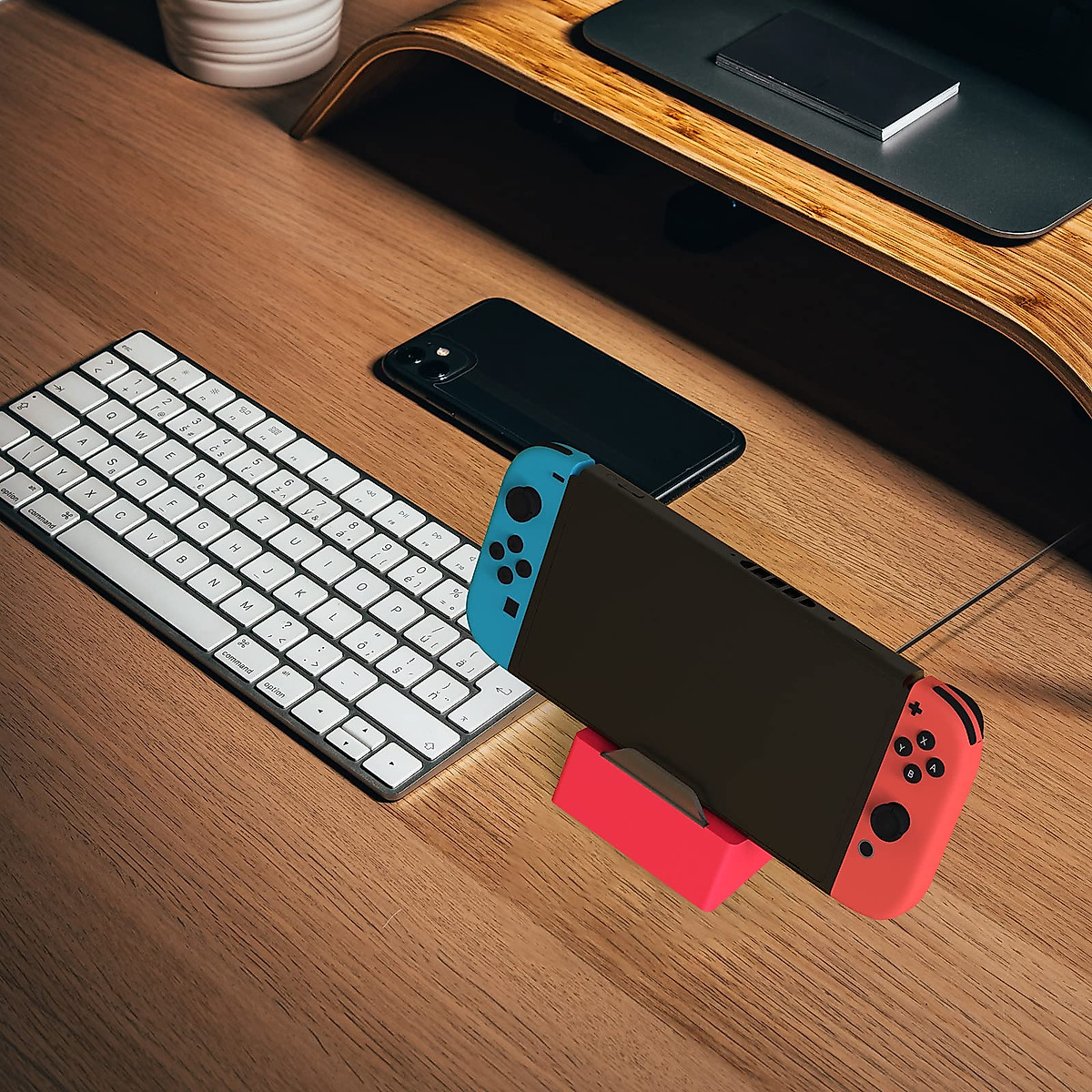 Geekria TV Docking Station Compatible with Nintendo Switch/Switch OLED Portable Replacement TV Dock Switch Docking Station Game Accessories with 4K HDMI, USB 3.0 Ports, Bluetooth