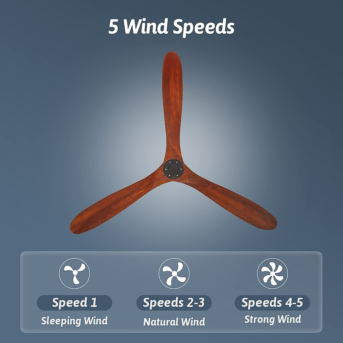 Chriari 70'' Ceiling Fan with Remote/App/Voice Control, Wood Ceiling Fan with 3 Walnut Blades and Reversible DC Motor, Supports 5 Speeds and Smart Timing, Compatible with Alexa/Google Assistant
