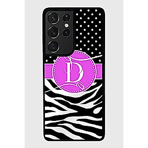 Zebra Dot Personalized Black Rubber Phone Case Compatible With Samsung Galaxy S23, S23+, S23 Ultra, S22, S22+, S22 Ultra, S21 FE, S21, S21+, S21 Ultra, S20 FE, S20 + Ultra, Note 20 Ultra,S10 S10e S10+