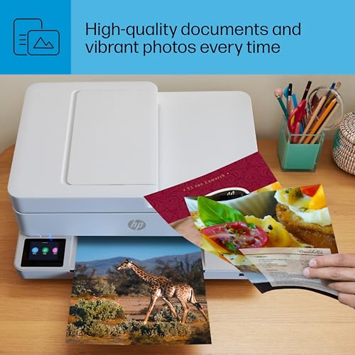 HP Envy 6555e Wireless All-in-One Color Inkjet Printer, Print, scan, Copy, Duplex Printing Best-for-Home, 3 months of Instant Ink included (714N5A)