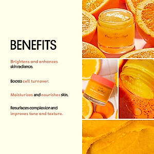 Winky Lux Orange You Bright Exfoliator - Face Exfoliator with Vitamin C and Lactic Acid, Dead Skin Remover for Face, Face Scrub