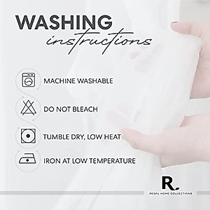 Regal Home Collections Amore Curtains 5-Piece Window Curtain Set - 54-Inch W x 84-Inch L Panels with Attached Valance and 2 Tiebacks - Bedroom Curtains and Living Room Curtains (Brown)