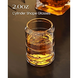 Gun Whiskey Decanter Sets for Men, Kollea Liquor Decanter Set with Glass, Unique Birthday Gift Ideas for Men Dad Father, Cool Anniversary Stuff Gifts for Him Husband, Dispenser for Bar Drinking Party