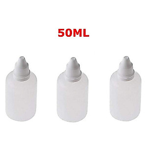 10 Piece 50ml 1.7oz BPA Free Plastic Squeezable Dropping Bottles Container Vials Pots for Eye Drops Dropper Samples Liquid DIY Ejuice Reagent Cosmetic