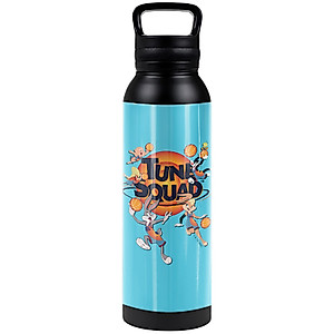 Space Jam 2 OFFICIAL Tune Squad Group 24 oz Insulated Canteen Water Bottle, Leak Resistant, Vacuum Insulated Stainless Steel with Loop Cap