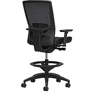 STAPLES 2846115 Workplace Series 500 Mesh and Fabric Stool Black Adjustable Lumbar