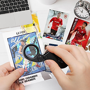 Luxiv Card Grading Centering Tool Kit, Card Center Tool with 30X Magnifying Tool, 2 Pcs Clean Cloth, Centering Guide Card Tools