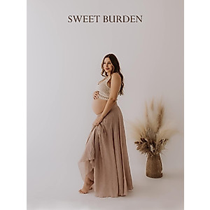 OCHENTA Cotton Long Maxi Skirt Flowy Boho for Summer Beach Goth Fairy Renaissance Weekend Skirts Off White 85CM