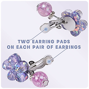 25 Pairs Clip on Earrings for Girls Cute Animal Colorful Dress up Pretend Princess Play Jewelry Party Favors Gifts for Kids Teens