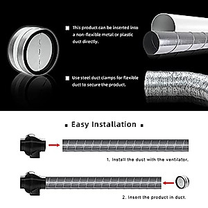 FRESH SPEED 8-Inch Backdraft Damper Shutter Inline Spring Loaded for Dryer Duct
