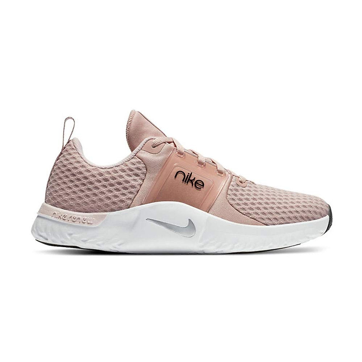 NIKE Women's Sneaker Gymnastics Shoe, Stone Mauve MTLC Silver Barely Rose Black MTLC Red Bronze White, 8.5