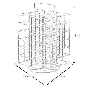 White Paint Storage Spinner by Craft Smart - Paint Tower Organizer Holds Up to 48 2oz Bottles - 1 Pack