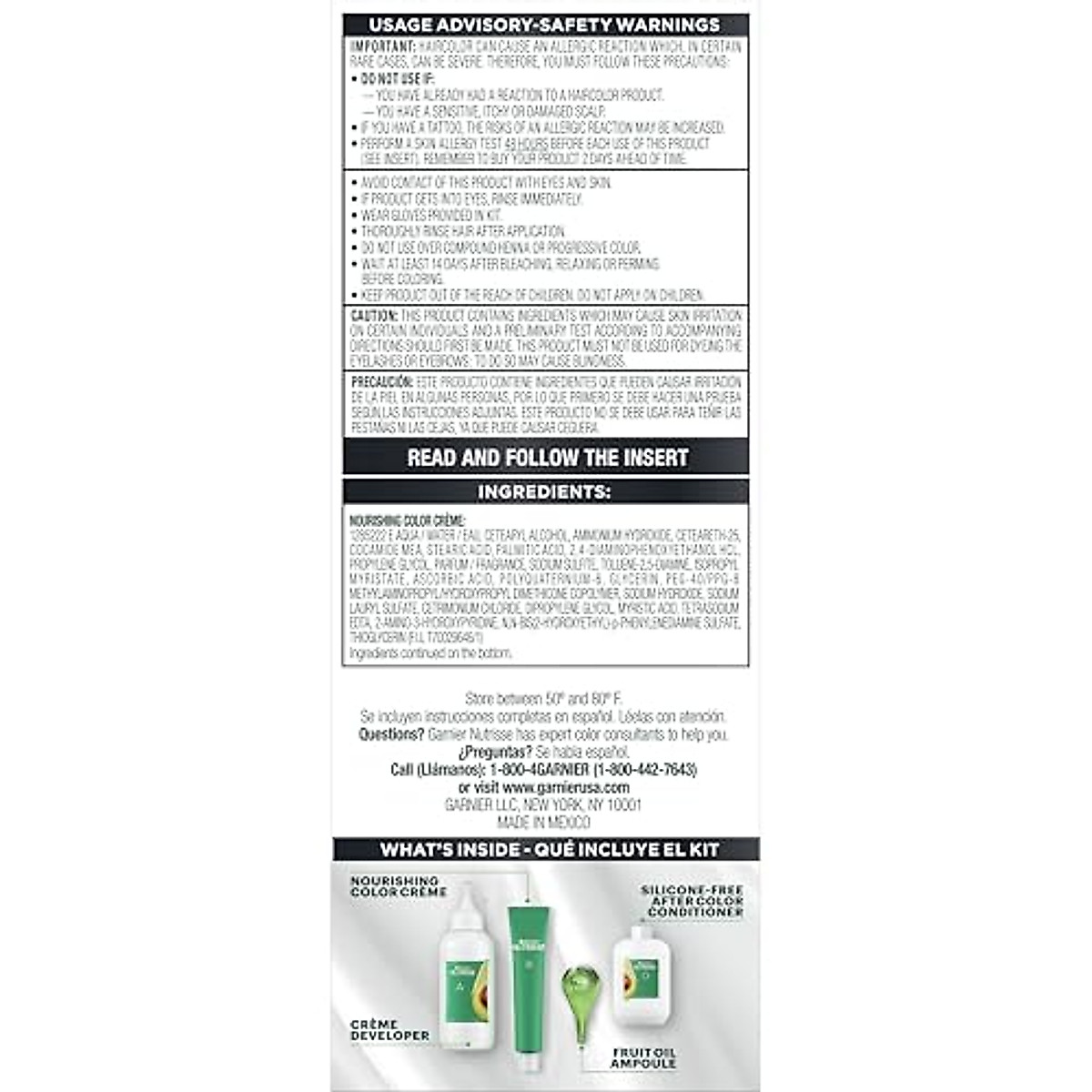 Garnier Hair Color Nutrisse Ultra Color Nourishing Creme, BL21 Reflective Blue Black (Blackberry Mojito) Permanent Hair Dye, 1 Count (Packaging May Vary)