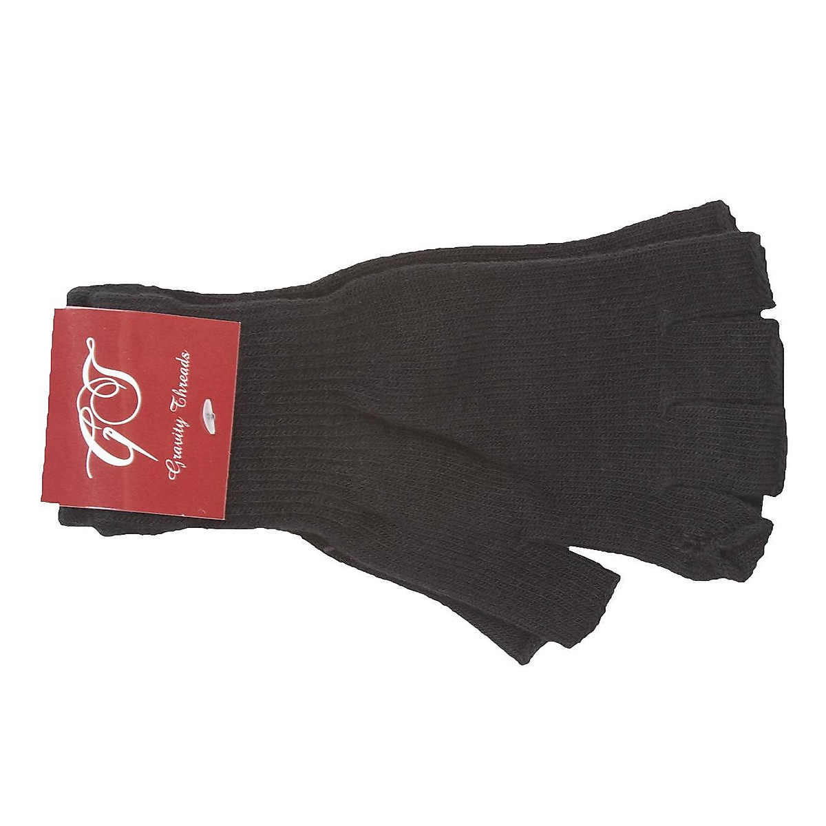 Gravity Threads Unisex Warm Half Finger Stretchy Knit Fingerless Gloves, Kelly Green