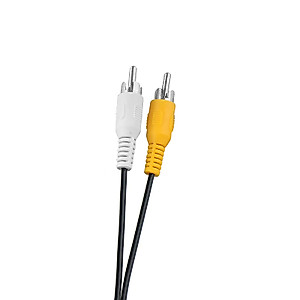 Security-01 2-Pack 2-RCA Male to 2-RCA Male Stereo Audio Cable, Black (1 Meter, 3.28 Feet)