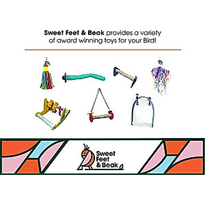 Sweet Feet and Beak Superoost Manzanita Pumice Pedicure Perch- Easy to Install Bird Cage Accessories for Healthy Feet, Nails and Beak - Natural Bird Perches Imitates Birds' Life in The Wild - M 10"