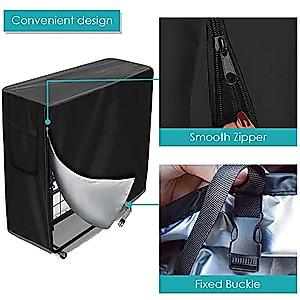 Universal Folding Bed Storage Cover 39" Lx 15 "W x 44.8 "H Rollaway Bed Storage Cover Fits Twin Size 38 Inch Beds Dustproof Guest Bed Protector with Zipper for Easy On and Off Black
