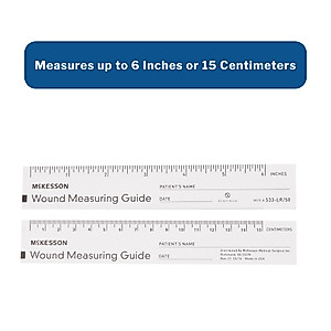 McKesson Wound Measuring Guide Ruler, Non-Sterile, Paper, 6 in, 50 count, 12 Packs, 600 Total