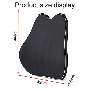 Car Lumbar Support Back Cushion Memory Foam with Back Pain Relief for 200 300 Pacifica DS DS3/CABRIO DS4/crossback DS5 1PCS Black